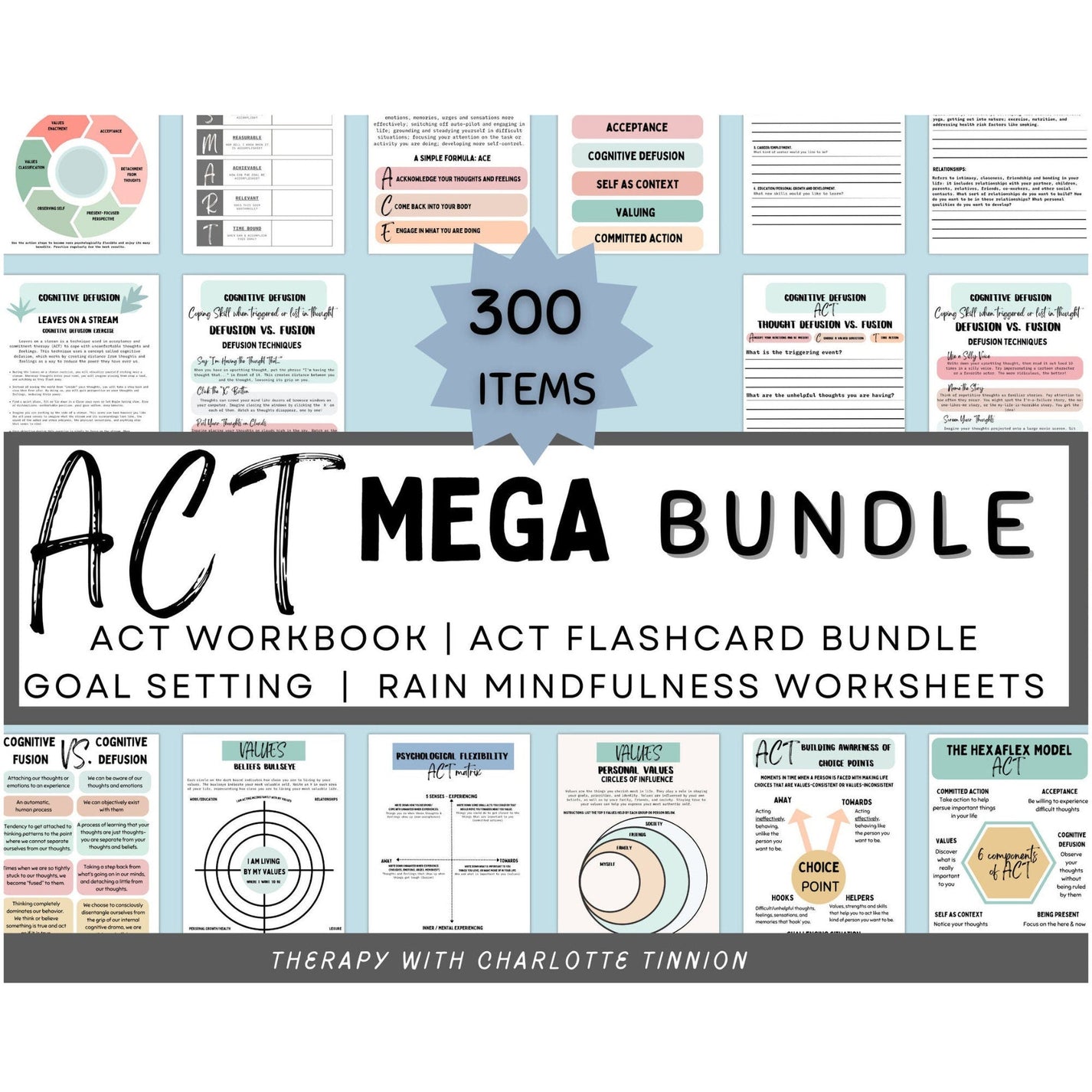 ACT Resource Mega Bundle: Tools for Therapy – TherapywithCT