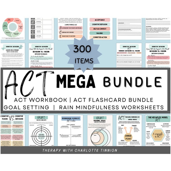 ACT Resource Mega Bundle: Tools for Therapy – TherapywithCT