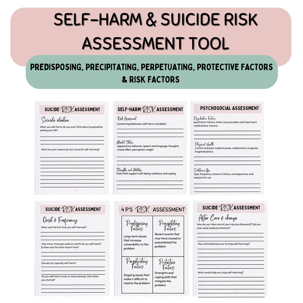 Crisis Safety Plan Bundle: Suicide Assessment & More – TherapywithCT