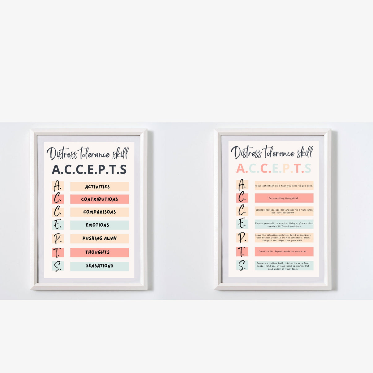 DBT Posters Bundle: Therapist Office Decor & Skills – TherapywithCT