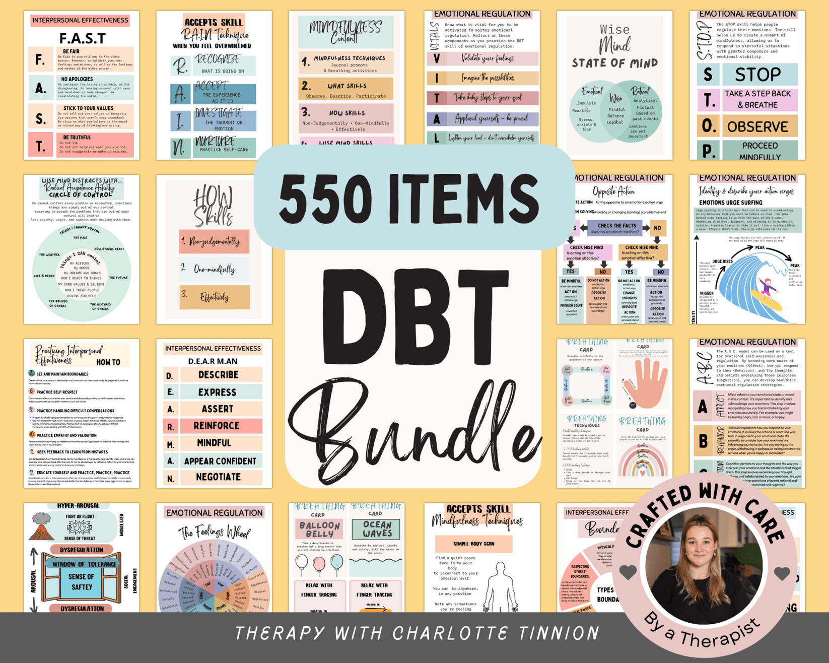DBT Resource Bundle - 550 items of DBT Therapy Worksheets – TherapywithCT