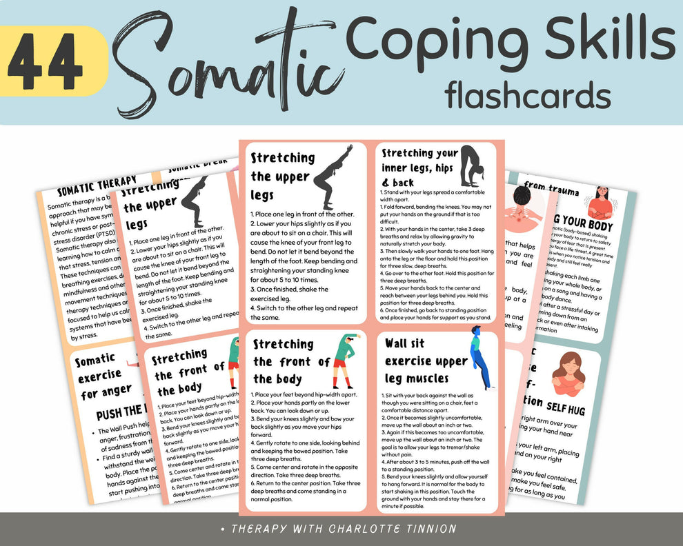 Somatic Therapy Exercise Cards: Adults & Kids – TherapywithCT